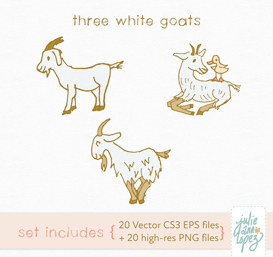Goat Clipart / Farm Animals / Downloadable Clip Art / Commercial Use ...