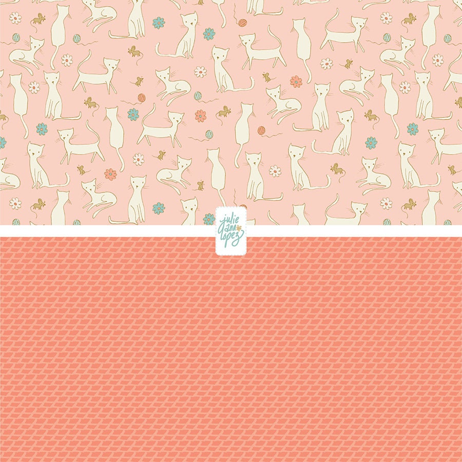 Kitties With Yarn Printable Papers, Cats Digital Download Paper in ...