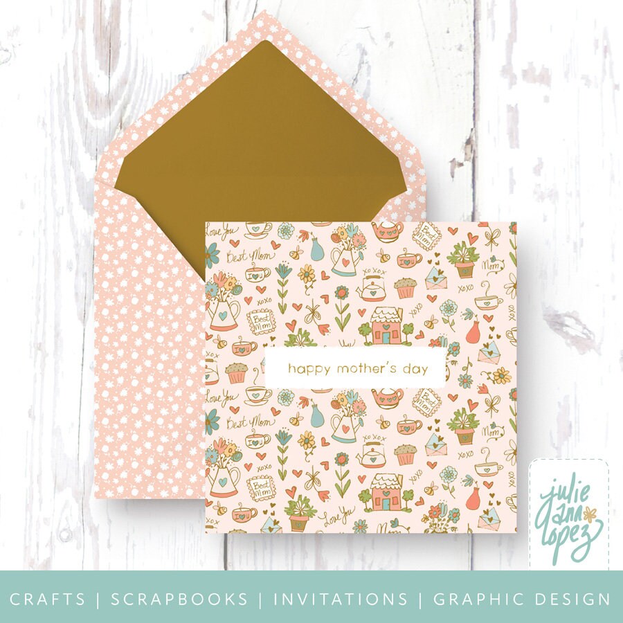 Mother's Day Printable Papers, Digital Download Paper in 12x12 Inches ...