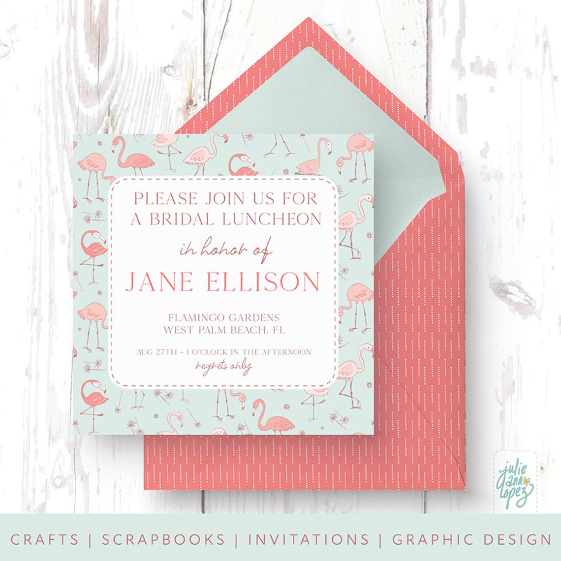 Flamingo Printable Papers, Digital Download Paper in 12x12 Inches, Pink ...