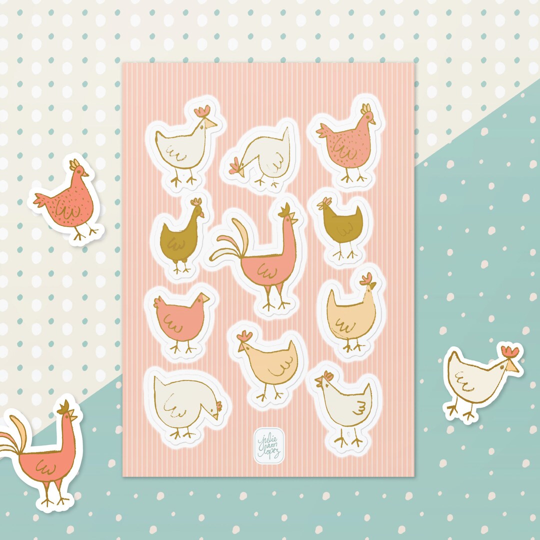 Gigi's Chickens: Sticker Sheet - Etsy