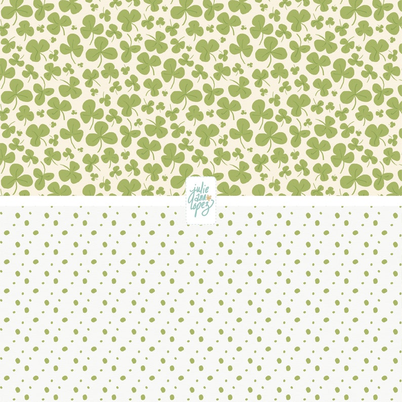 Shamrock Digital Paper: Wild Clover Scrapbook Backgrounds (digital ...