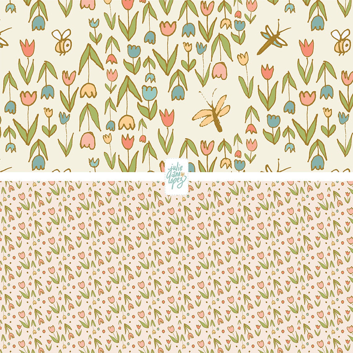 Tulip Printable Papers, Flower Digital Download Paper in 12x12 Inches ...