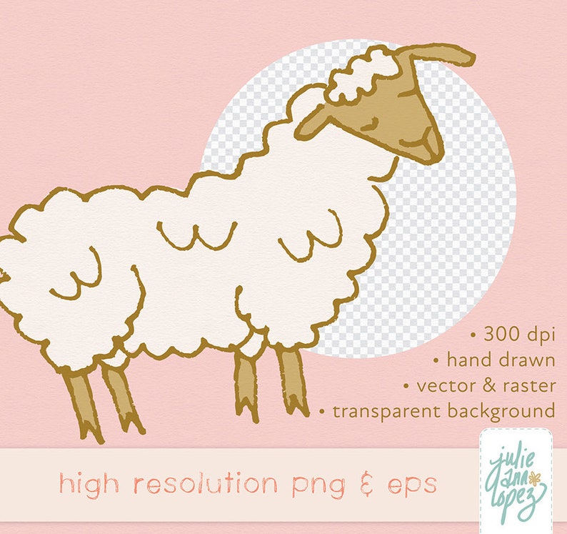 Sheep Clipart / Farm Animals / Downloadable Clip Art / Commercial Use ...