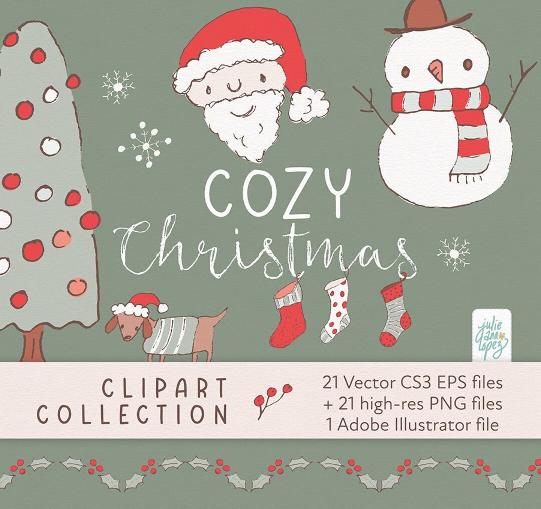 Christmas Clipart, Print-your-own, Digital Download, Santa, Frosty the ...