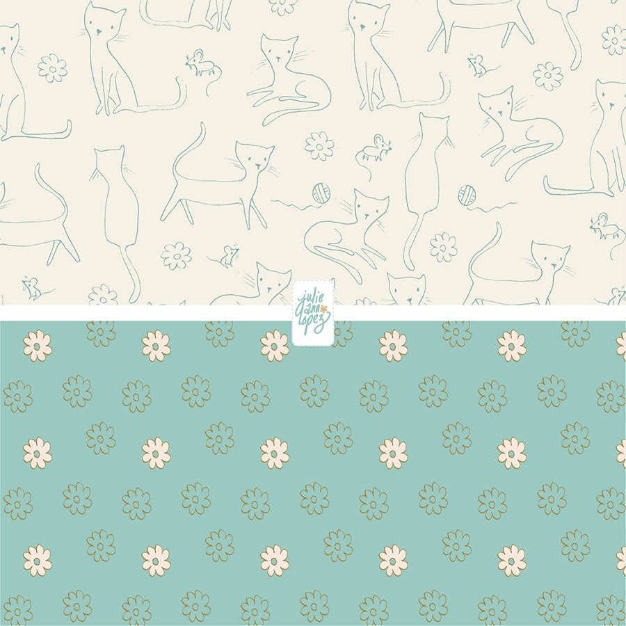 Kitties With Yarn Printable Papers, Cats Digital Download Paper in ...