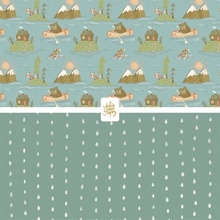 Lake Life Pattern Collection Printable Papers / Digital Download Paper ...