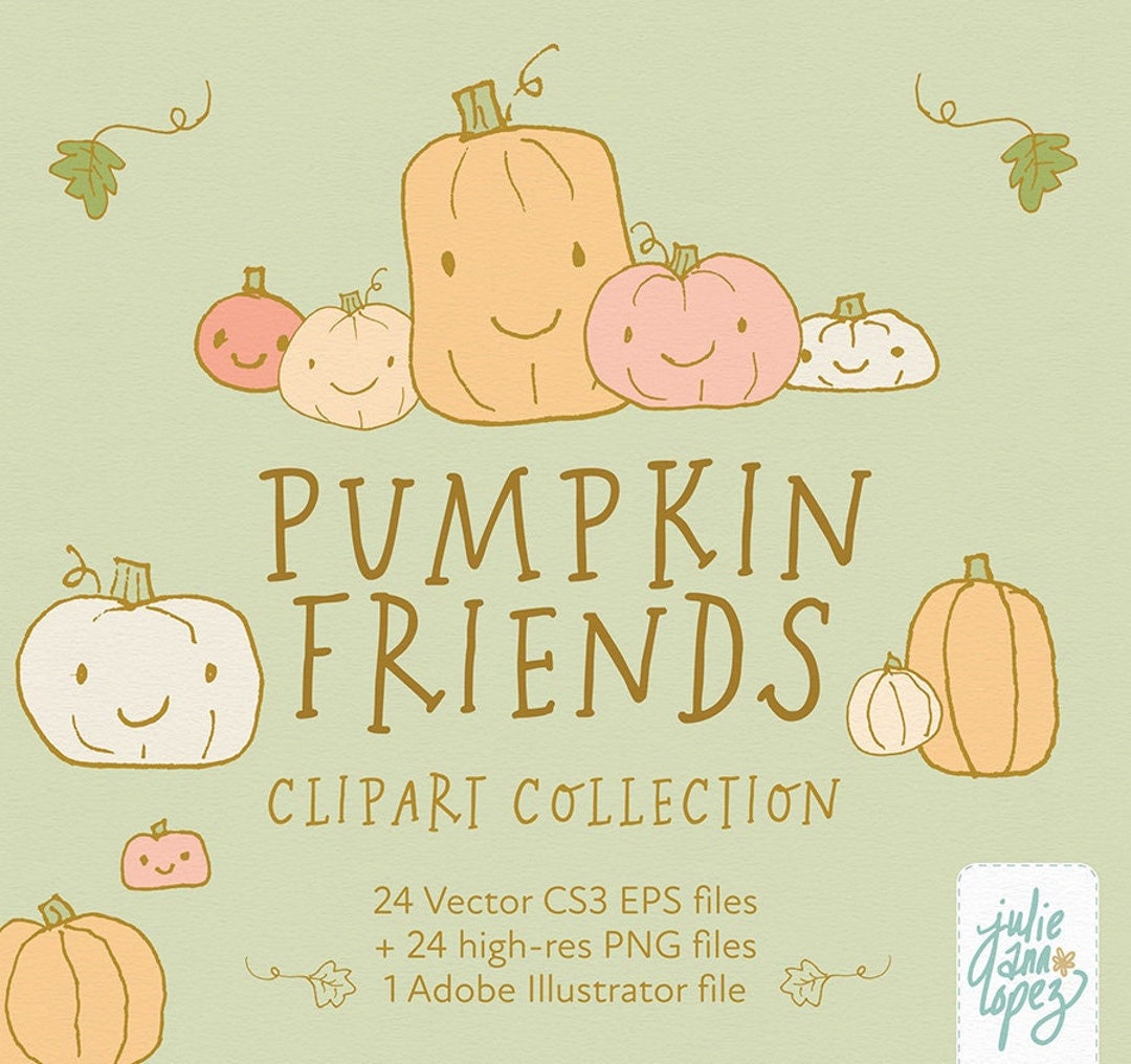Pumpkin Friends Clipart / Autumn/ Fall / Downloadable Clip Art ...