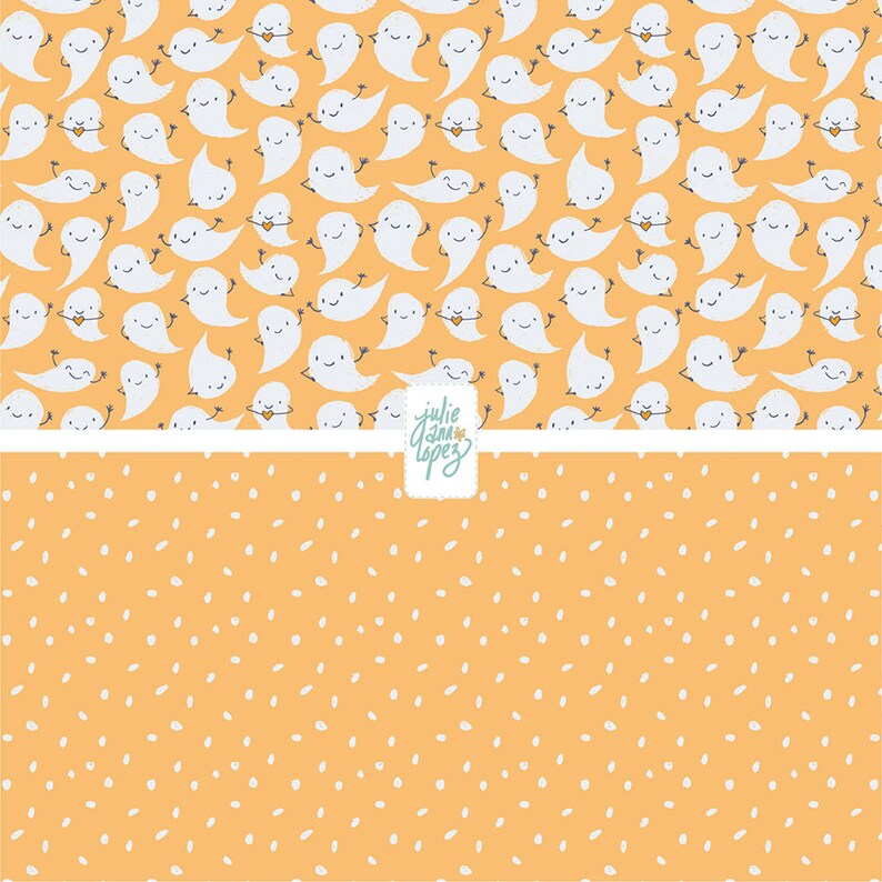 Friendly Ghost Printable Papers, Halloween Digital Download Paper in ...