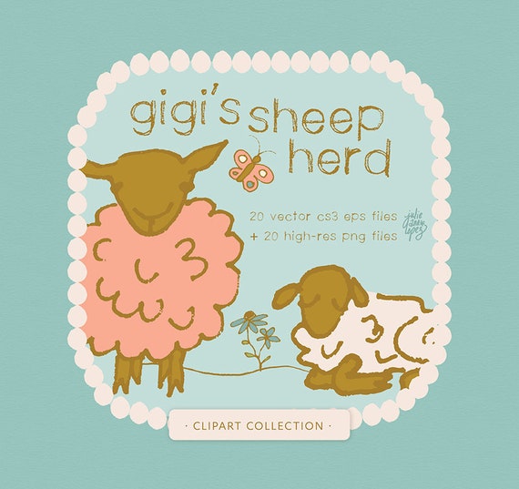 Sheep Clipart / Farm Animals / Downloadable Clip Art / - Etsy