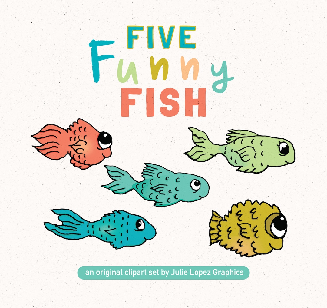 Fish Clipart / Funny Clipart / Fish Art / Funny Fish / Cute Clipart ...
