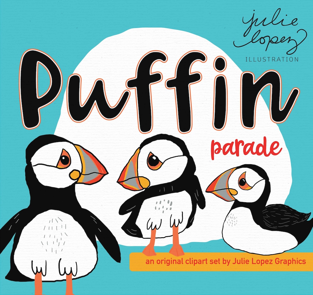 Puffin Clipart / Funny Clipart / Puffins Art / Puffling / Cute Clipart ...