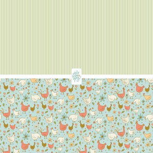 Farmhouse Chicken Digital Paper: Floral Scrapbook Backgrounds (digital ...