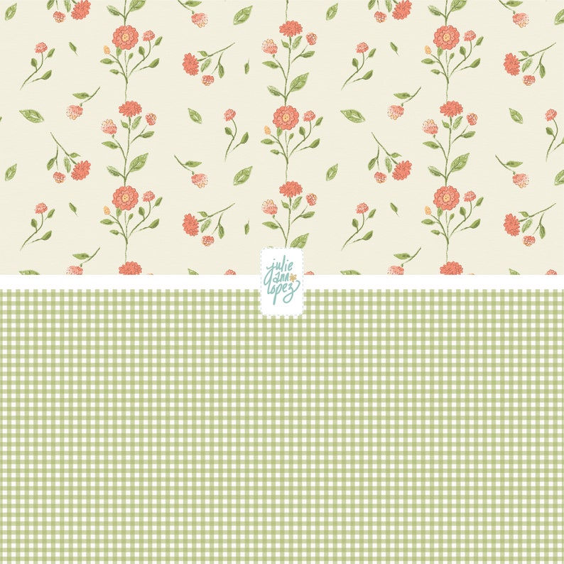 Floral Digital Paper: Longbourn Garden, Botanical Print (digital ...