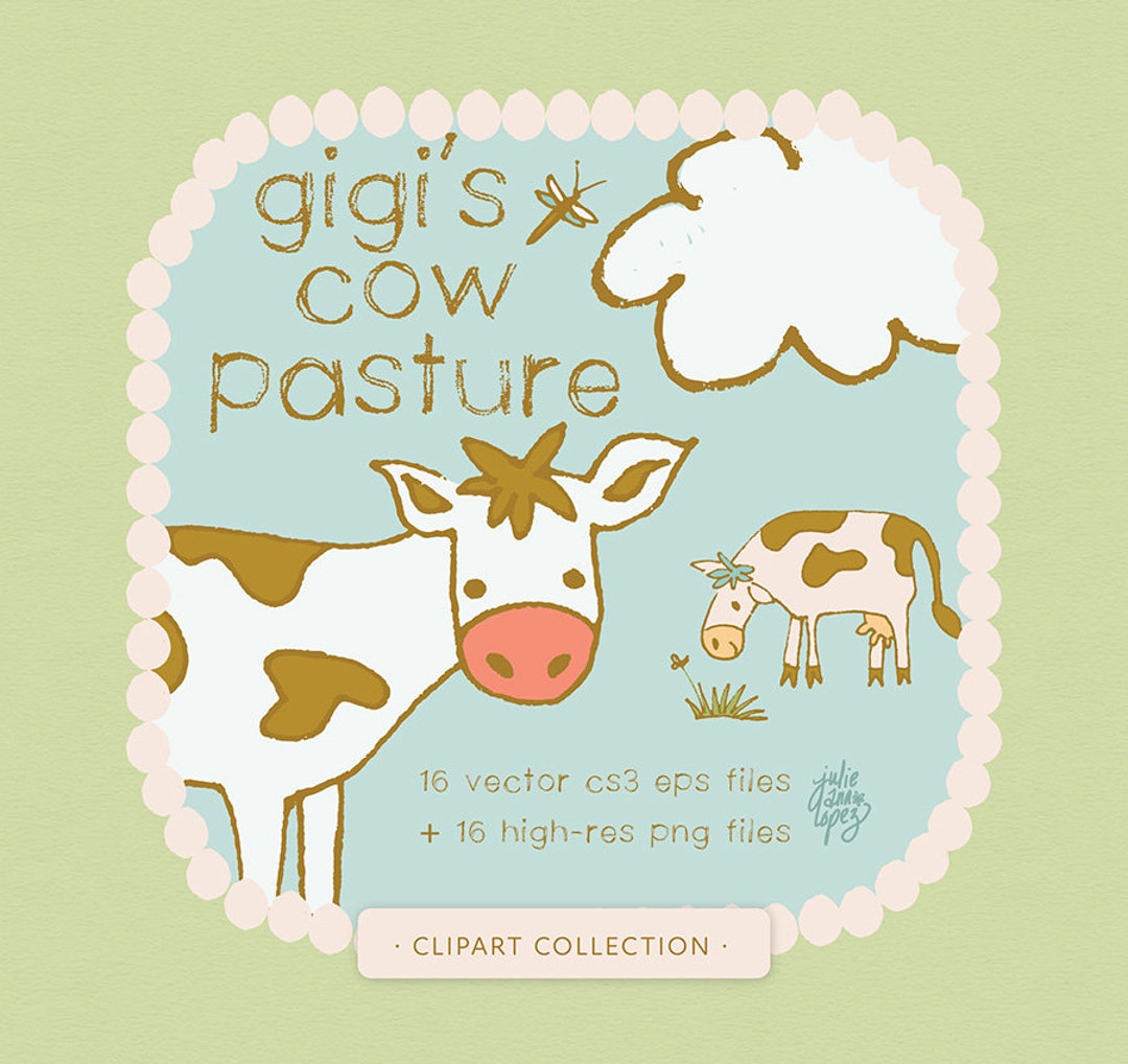 Cow Clipart / Farm Animals / Downloadable Clip Art / Commercial Use ...