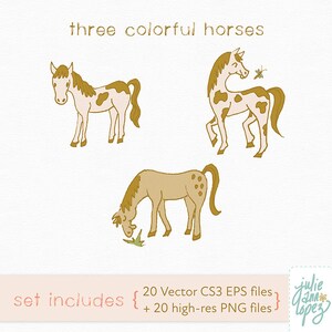 Horse Clipart / Farm Animals / Downloadable Clip Art / Commercial Use ...