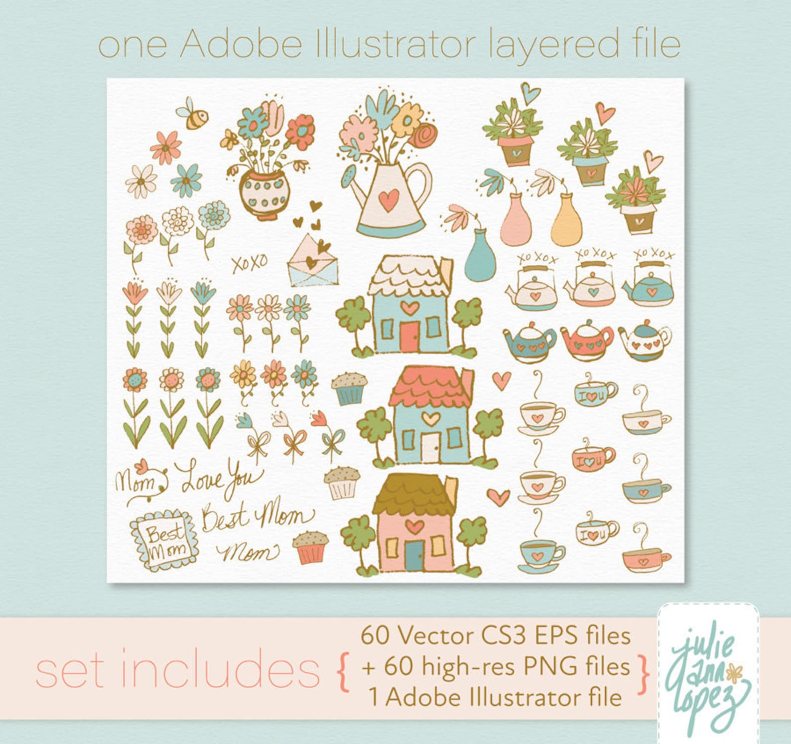 Mother's Day Clipart, Print-your-own, Digital Download, Motherhood ...