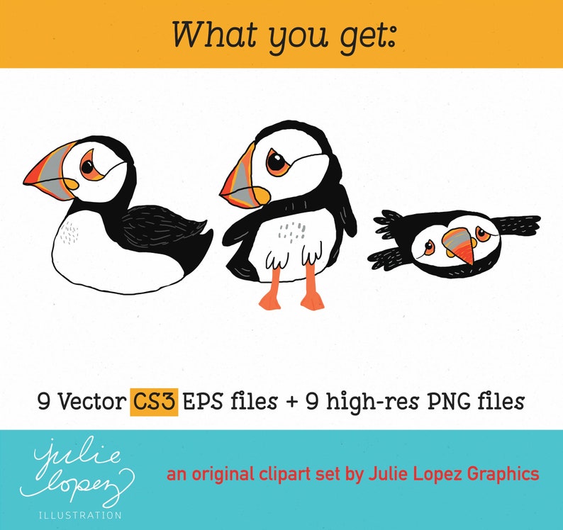 Puffin Clipart / Funny Clipart / Puffins Art / Puffling / Cute - Etsy