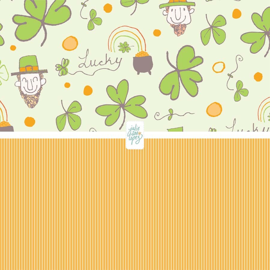 St Patrick's Day Printable Papers, Shamrock Digital Download Paper in ...