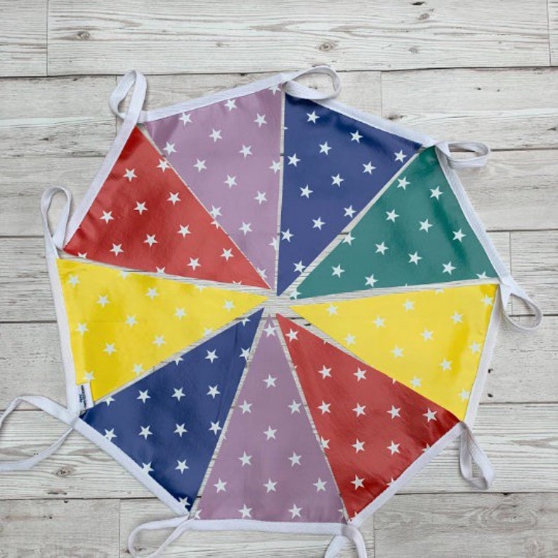 Outdoor Bunting Rainbow Stars Bunting Waterproof Party | Etsy UK