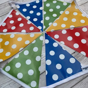 Outdoor Bunting Bright Spotty Bunting Waterproof Party Banner Colourful ...