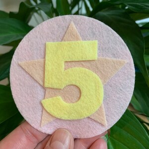 5th Birthday Badge Colourful Felt Party Badge Birthday - Etsy UK