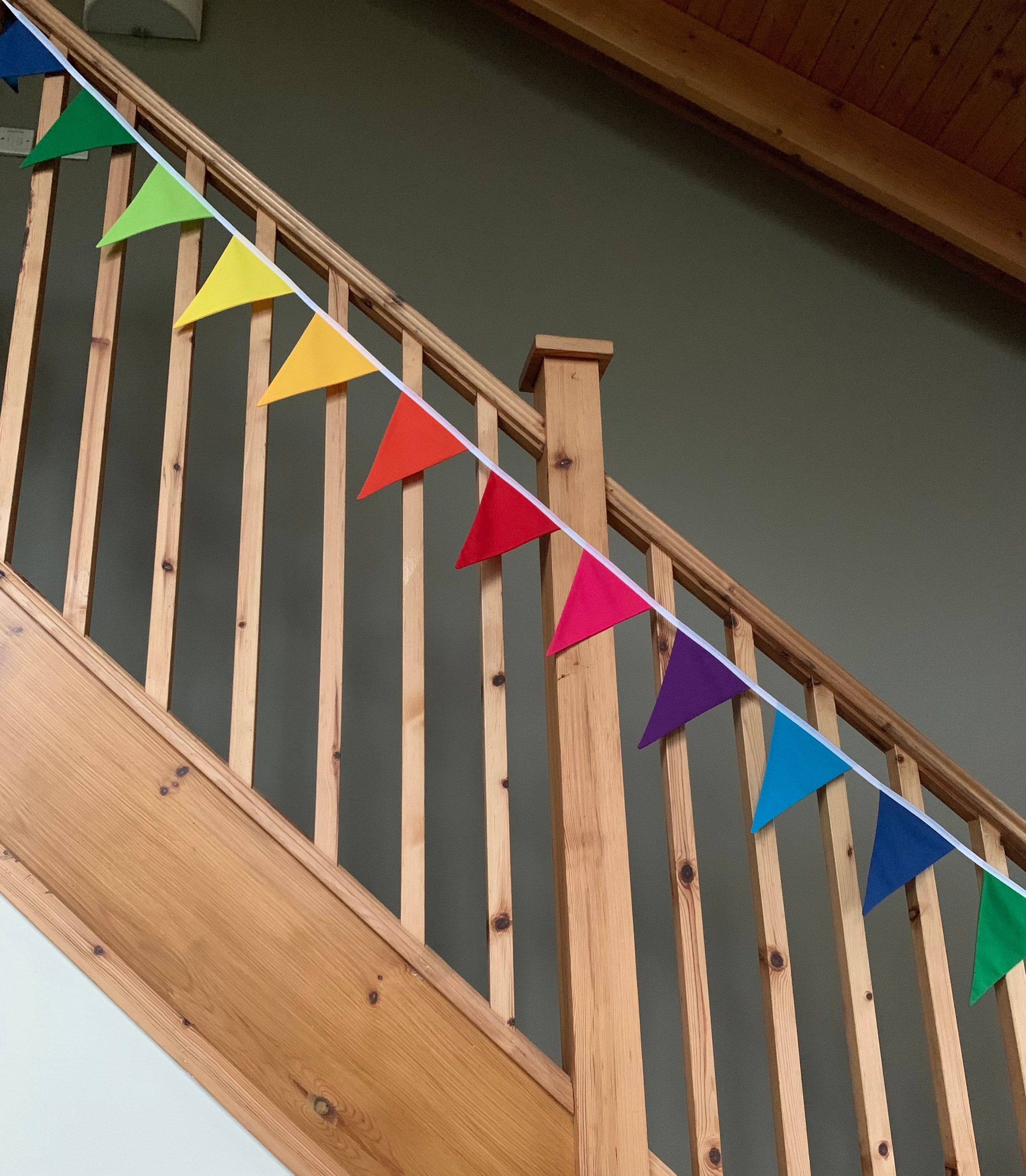 Rainbow Bunting Multicoloured Fabric Bunting Colourful - Etsy UK