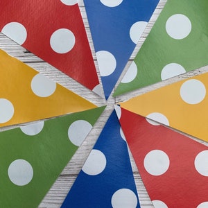 Outdoor Bunting Bright Spotty Bunting Waterproof Party Banner Colourful ...