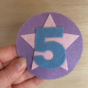 5th Birthday Badge | Colourful Felt Party Badge | Birthday Brooch | I ...