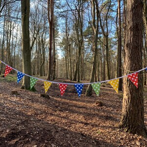 Outdoor Bunting Bright Spotty Bunting Waterproof Party Banner Colourful ...