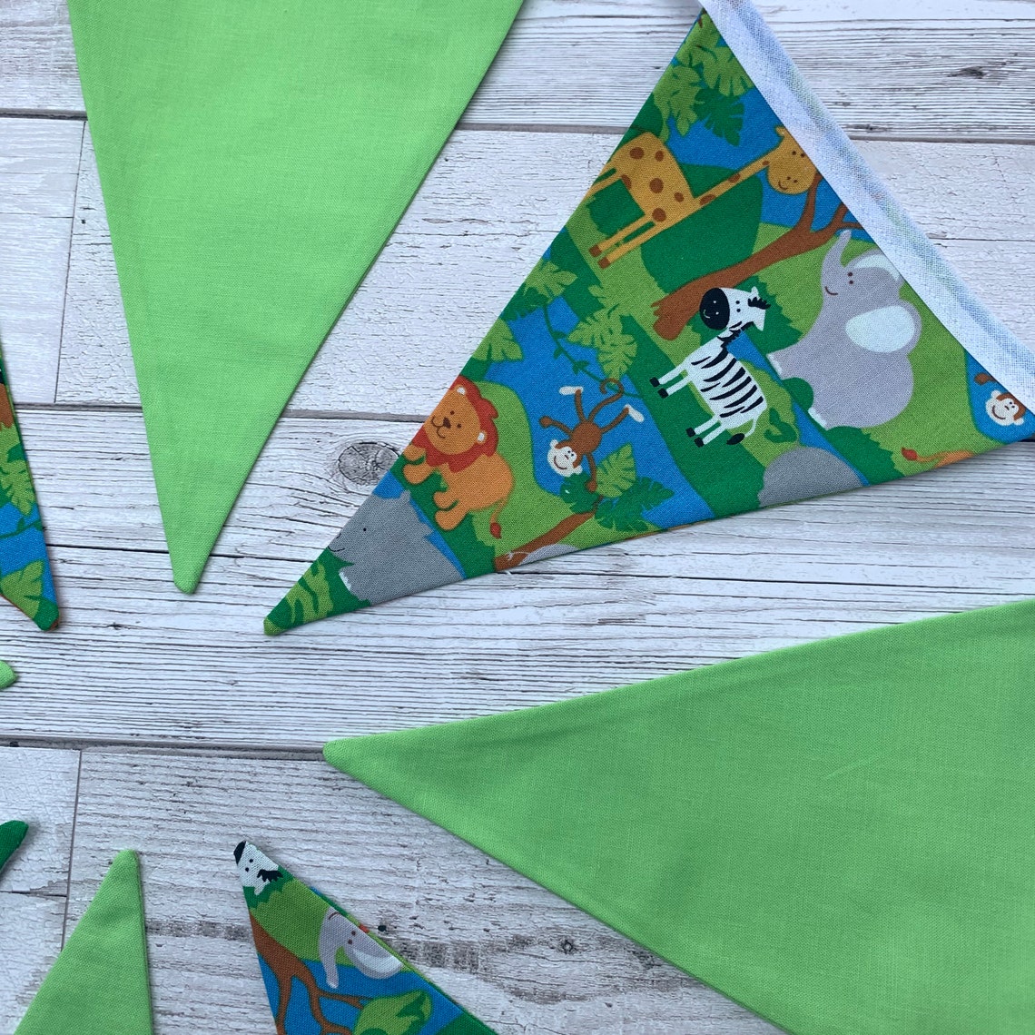 Jungle Bunting Animal Wall Decor Jungle Nursery Theme | Etsy