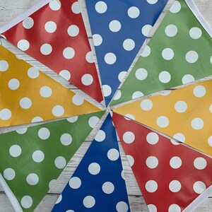 Outdoor Bunting Bright Spotty Bunting Waterproof Party Banner Colourful ...