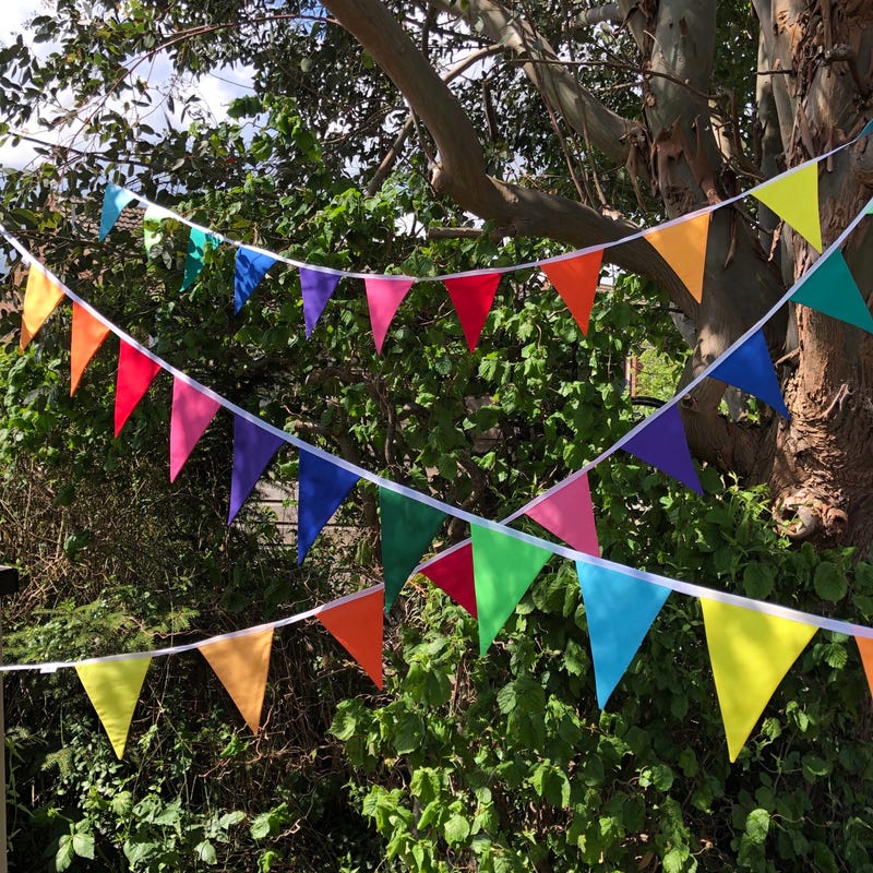 Rainbow Coloured Fabrics - Etsy UK