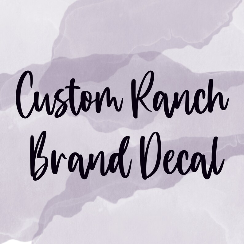 Custom Ranch Brand Decal - Etsy