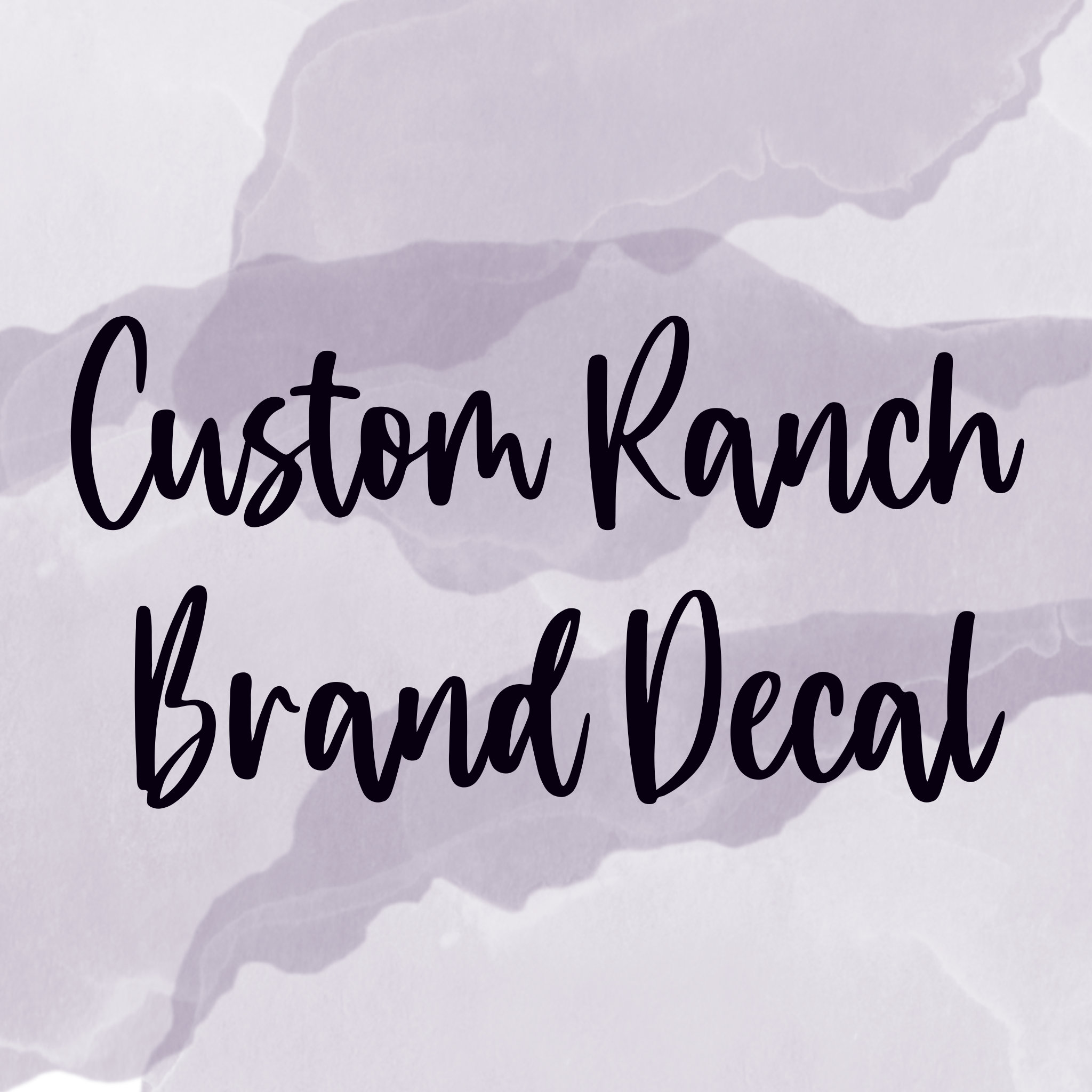 Custom Ranch Brand Decal - Etsy
