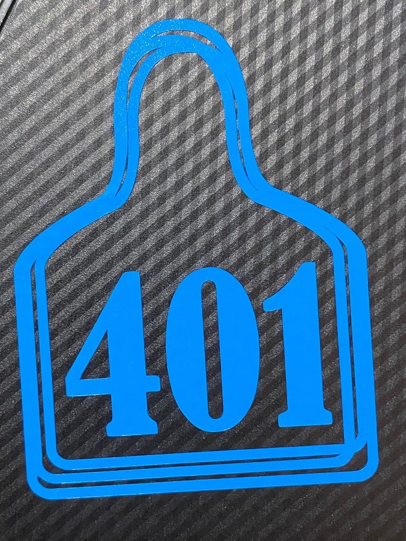 Custom Ear Tag Decal - Etsy