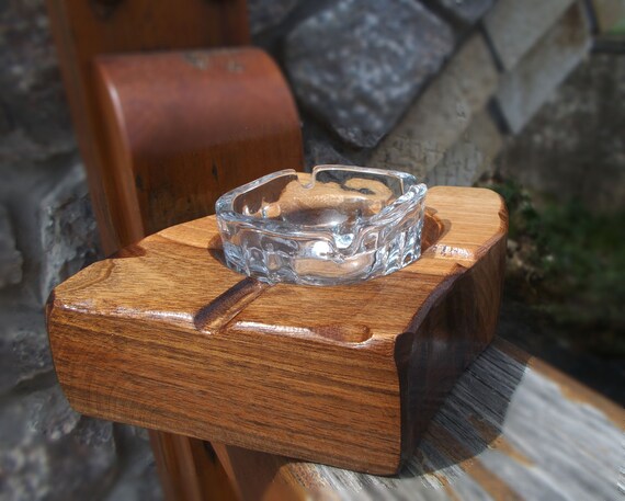 Cigar Ashtray Rustic Ashtray Massive Walnut Wood Hand | Etsy