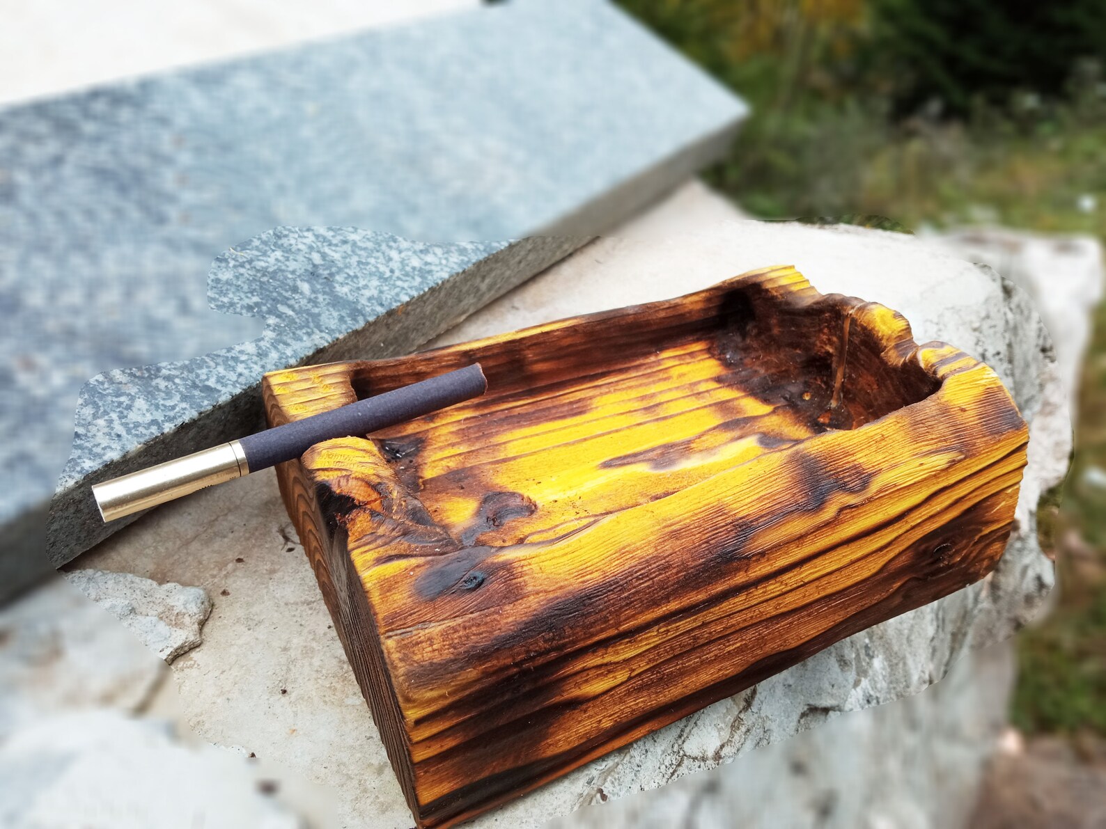Cigar Ashtray Pine Ashtray Custom Ashtray Wooden Cigar - Etsy