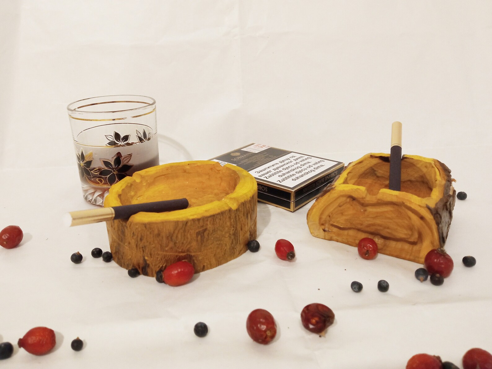Personalized Cigar Ashtray Rustic Ashtray Walnut-ash Wood Hand - Etsy