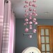Frost Pink Felt Flower Baby Mobile | Nursery Decor, Crystals & Pearls ...