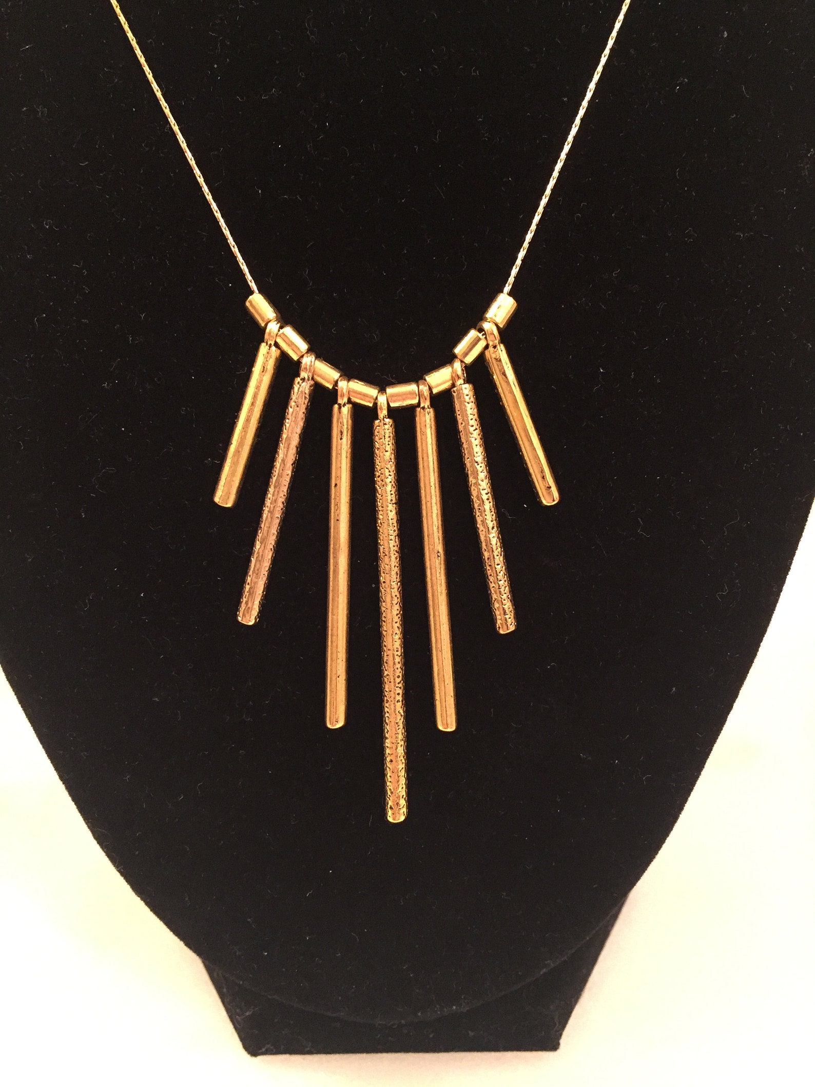 Gold Matchstick Pendant 16" Necklace ~ GM224L - Etsy