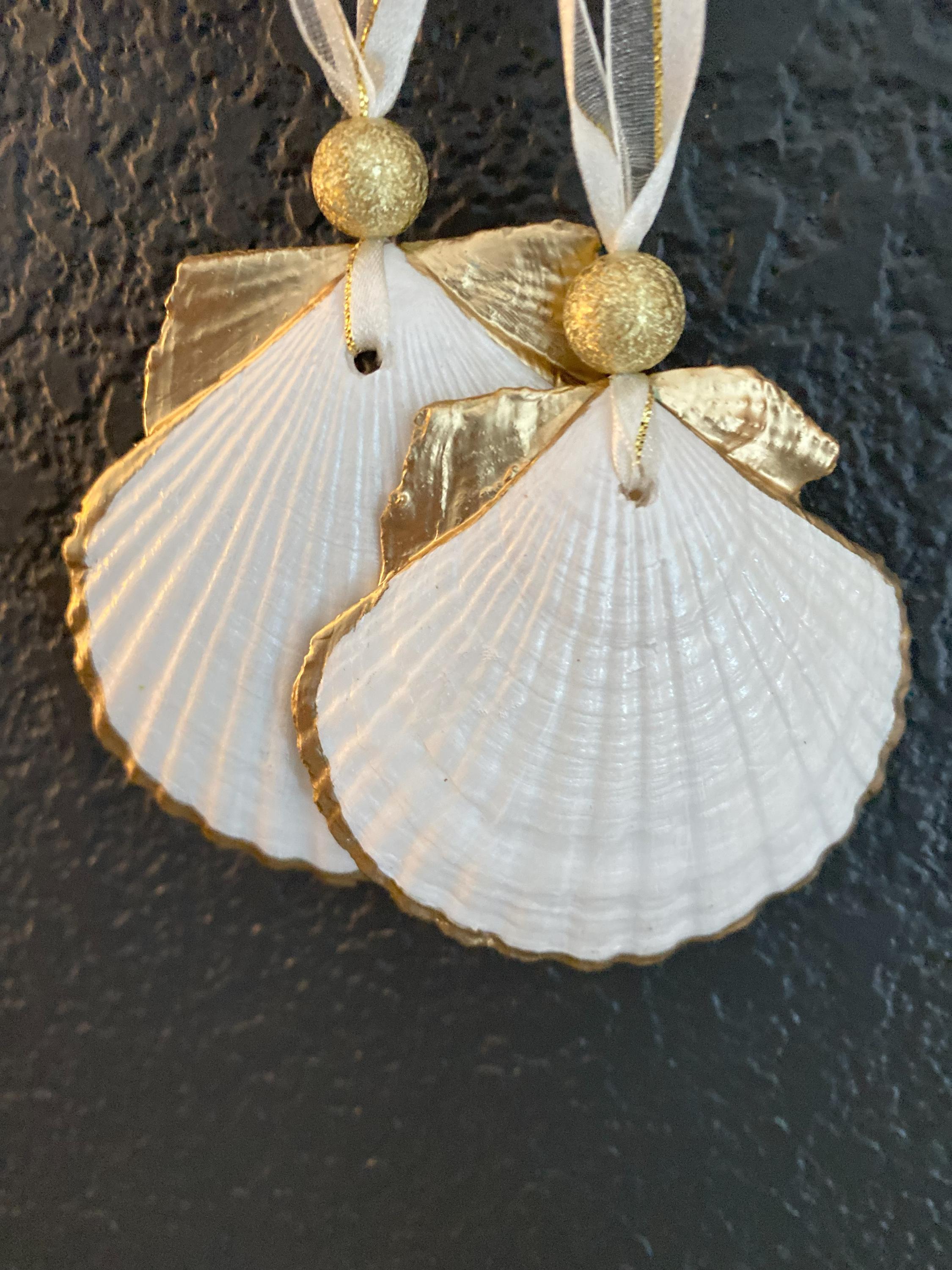 Twelve (12) Days of Christmas Shell Ornament Set With Angel Backs ...