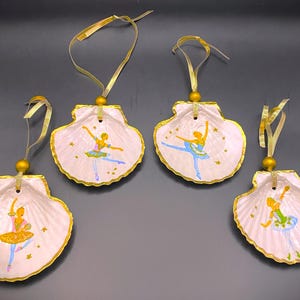 Set of 15 Decoupage Scallop Shells Nutcracker Ballet Ornaments-free ...