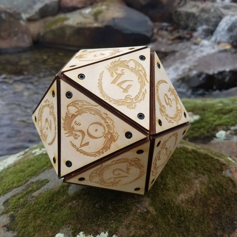 Giant Wooden D20 Kit | Etsy