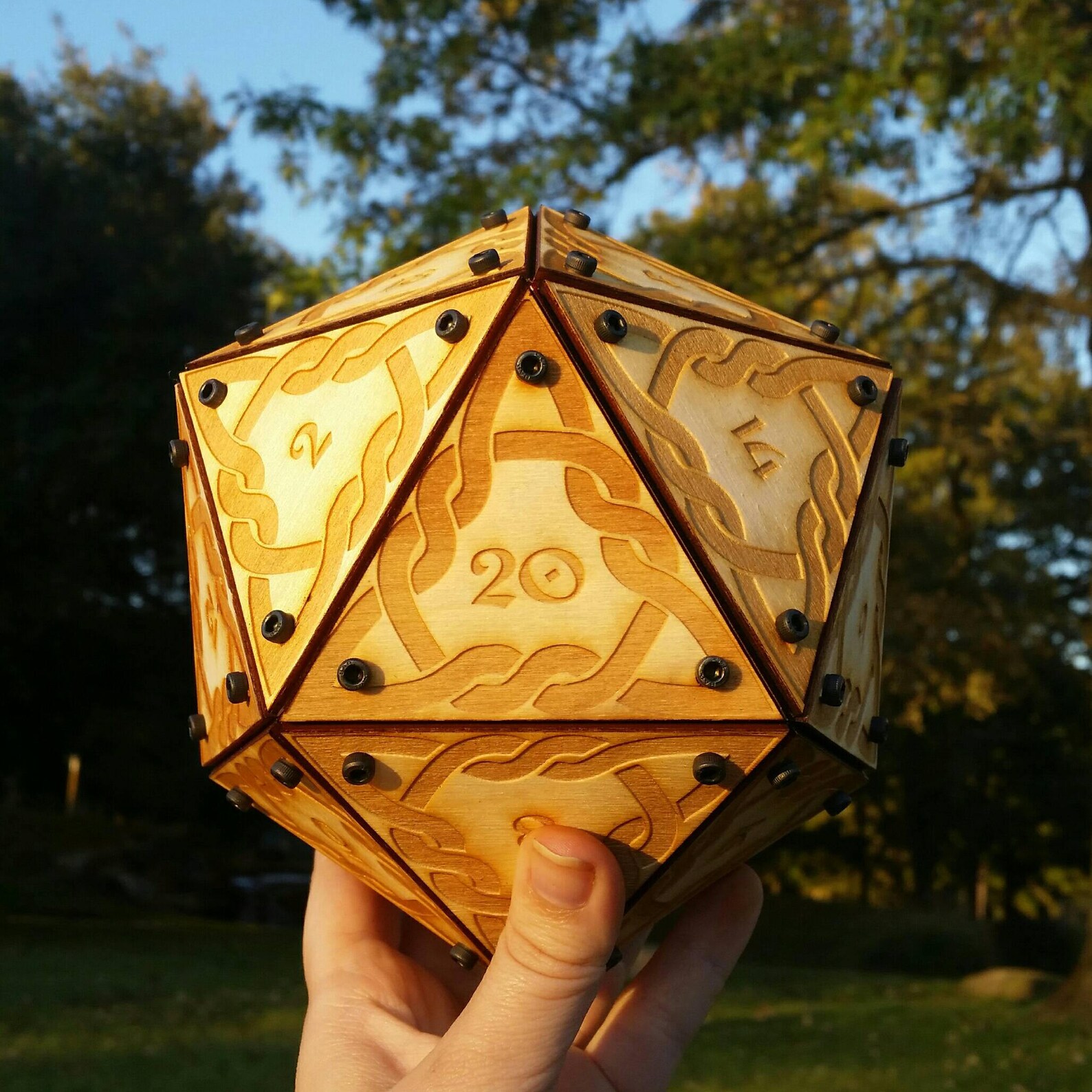 Giant Wooden D20 Kit | Etsy