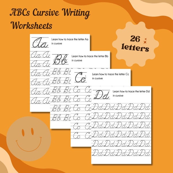 How To Write Cursive Letters - Etsy