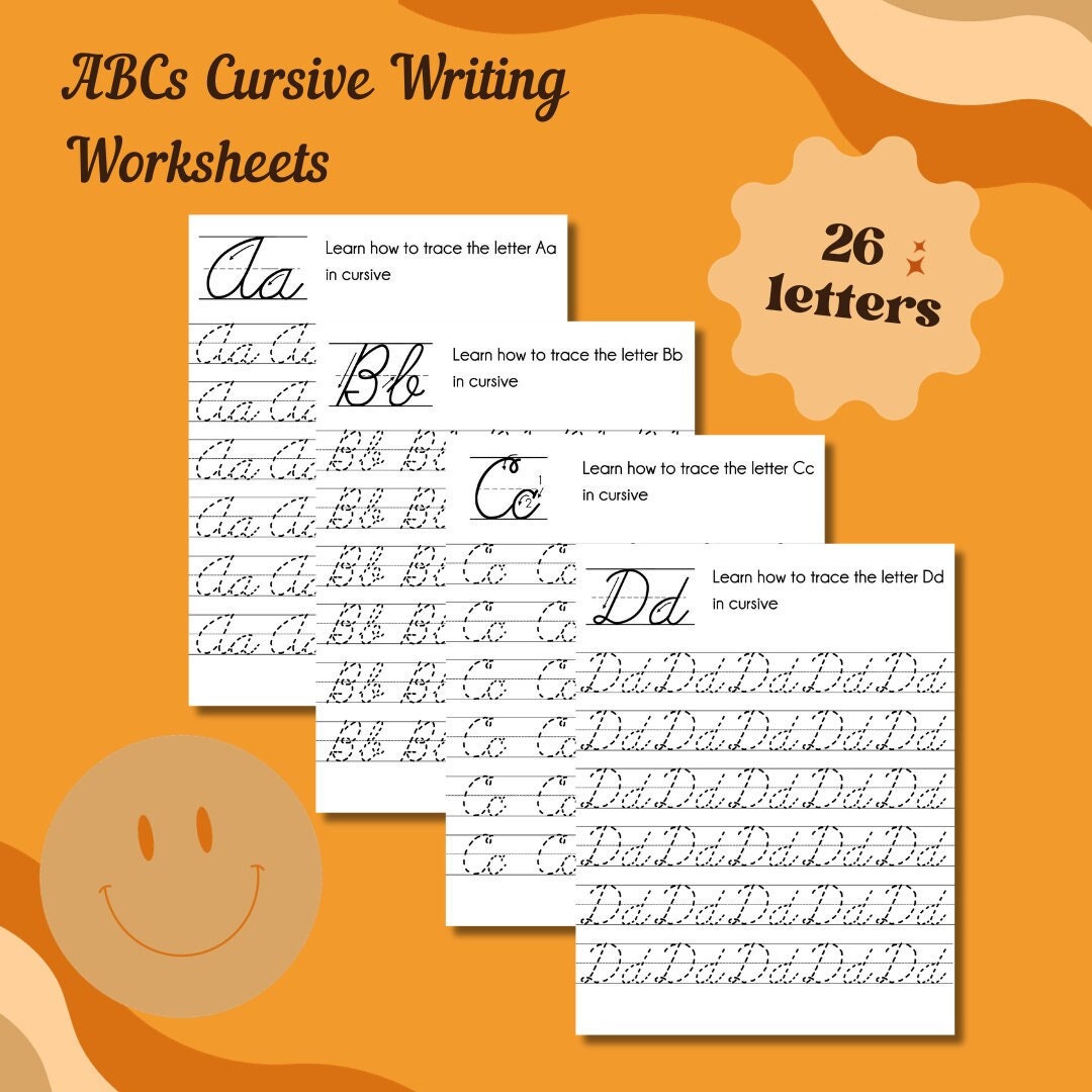 Tracing and Learn How to Write in Cursive Kit 26 Letters and Writing ...
