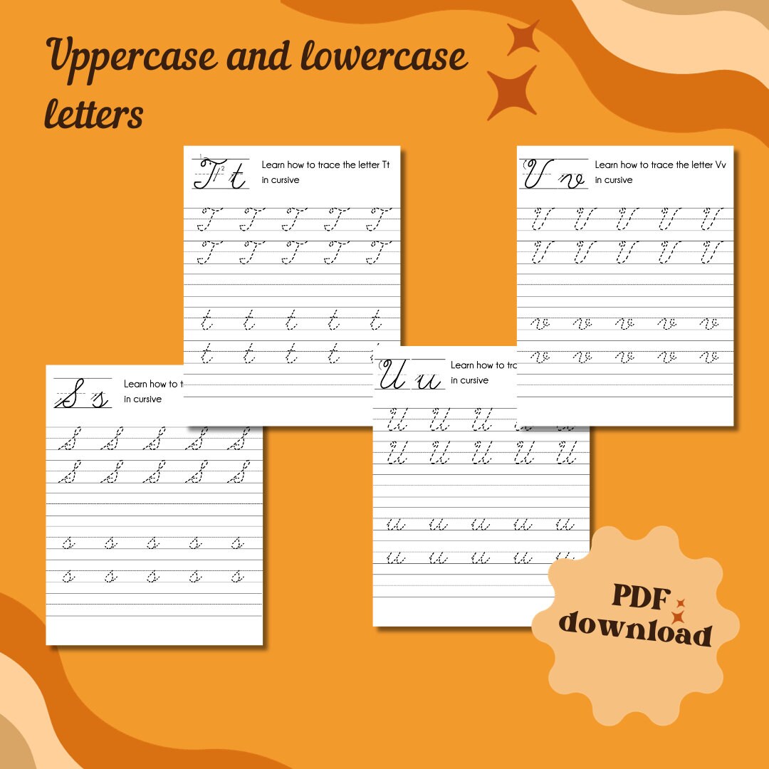 Tracing and Learn How to Write in Cursive Kit 26 Letters and Writing ...