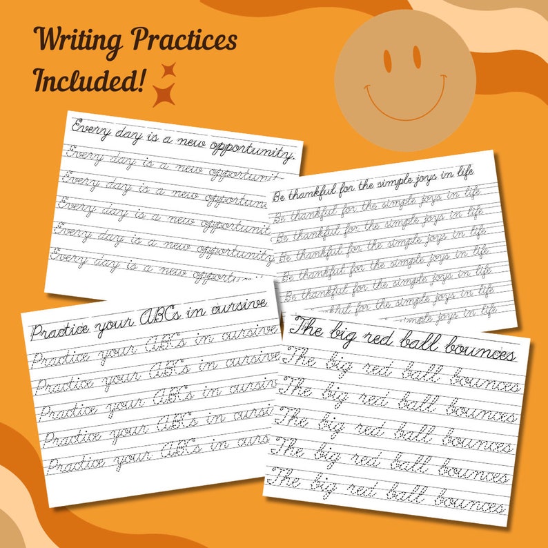 Tracing and Learn How to Write in Cursive Kit 26 Letters and Writing ...