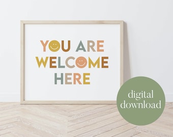 I'm so Glad You're Here | Boho Classroom Decor, Be Kind, Smiley Face ...